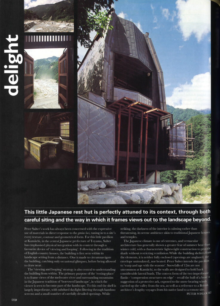 The rest hut: pavilion at Kamiichi, Japan by Peter Salter - The ...