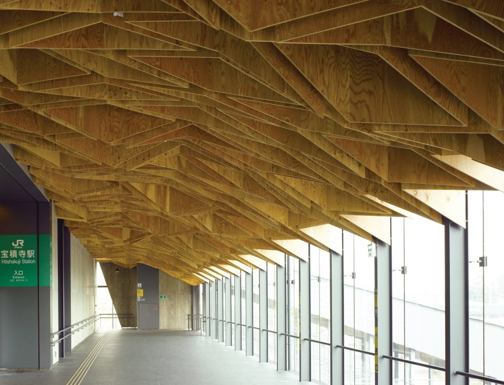 Canopy at Hoshakuji Station by Kengo Kuma and Associates, Takanezawa ...
