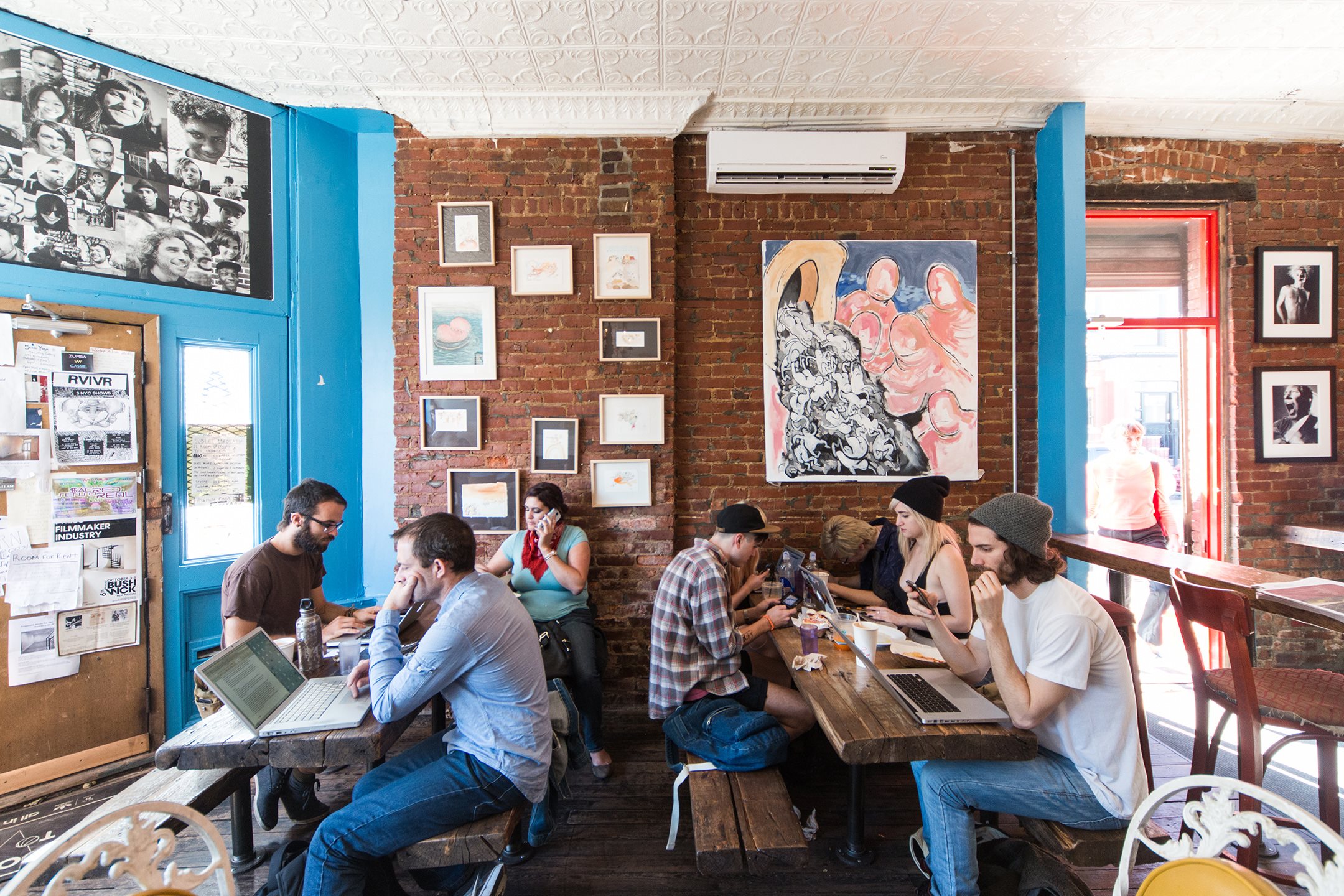 Coffee Shop People Working