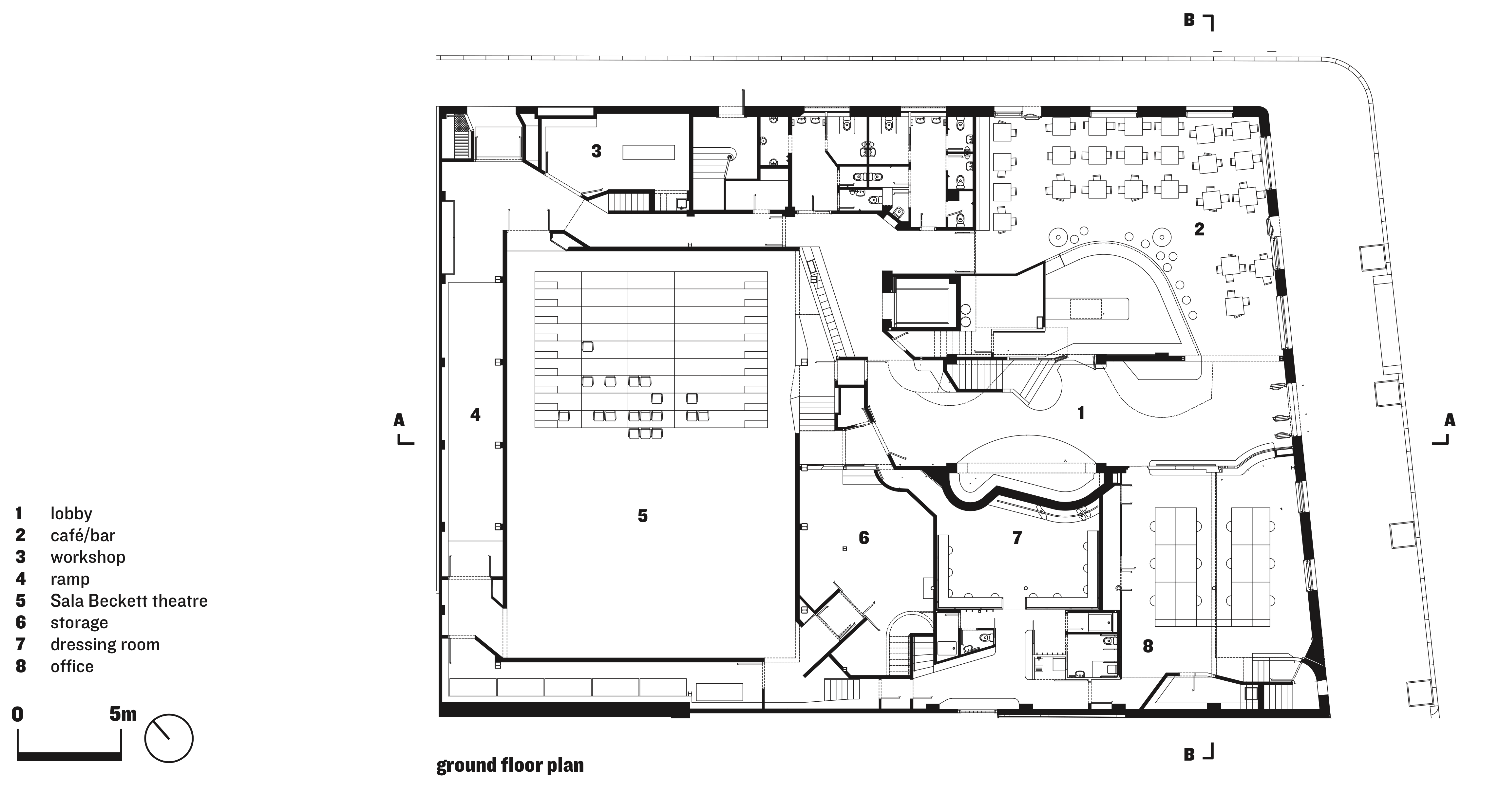 Ghost storeys: Sala Beckett theatre in Barcelona, Spain by Flores ...