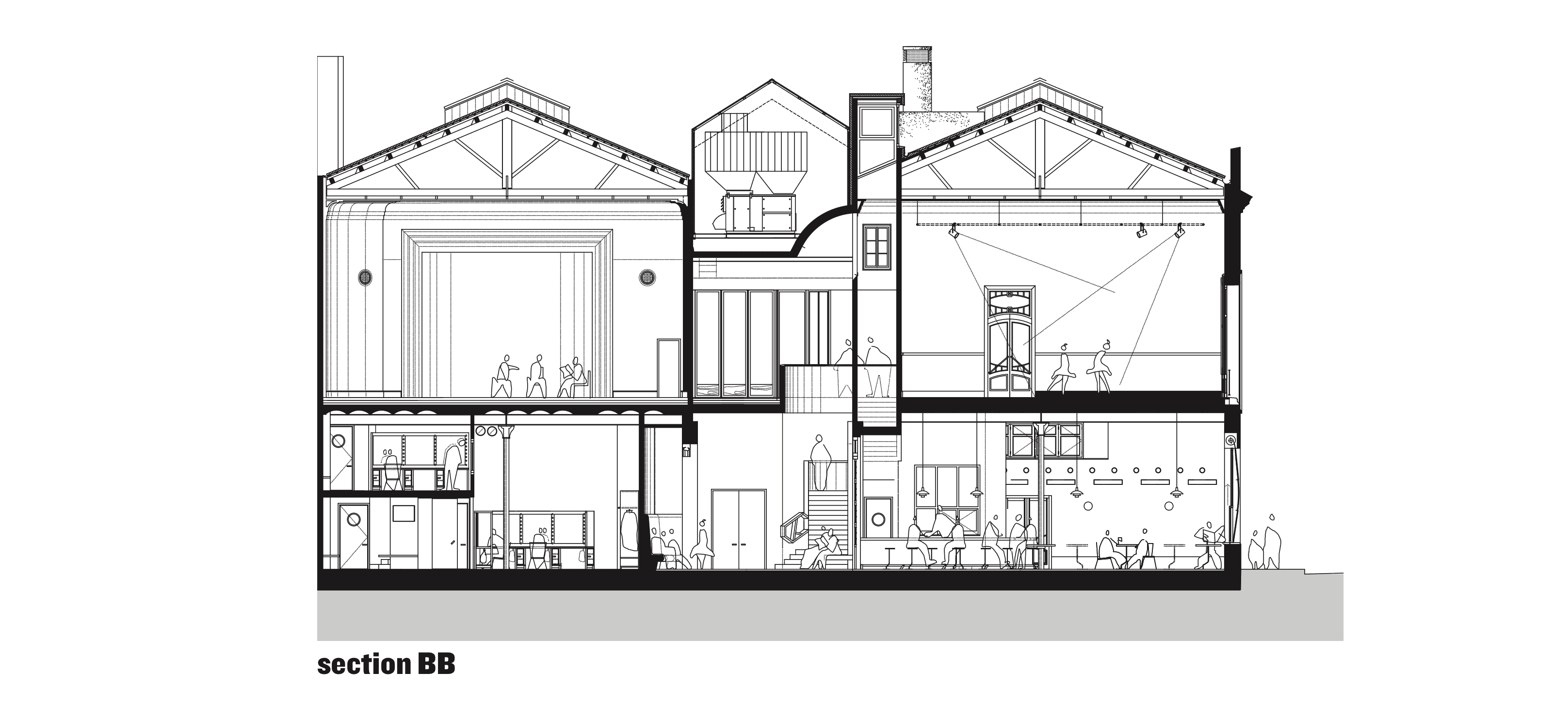 Ghost storeys: Sala Beckett theatre in Barcelona, Spain by Flores ...