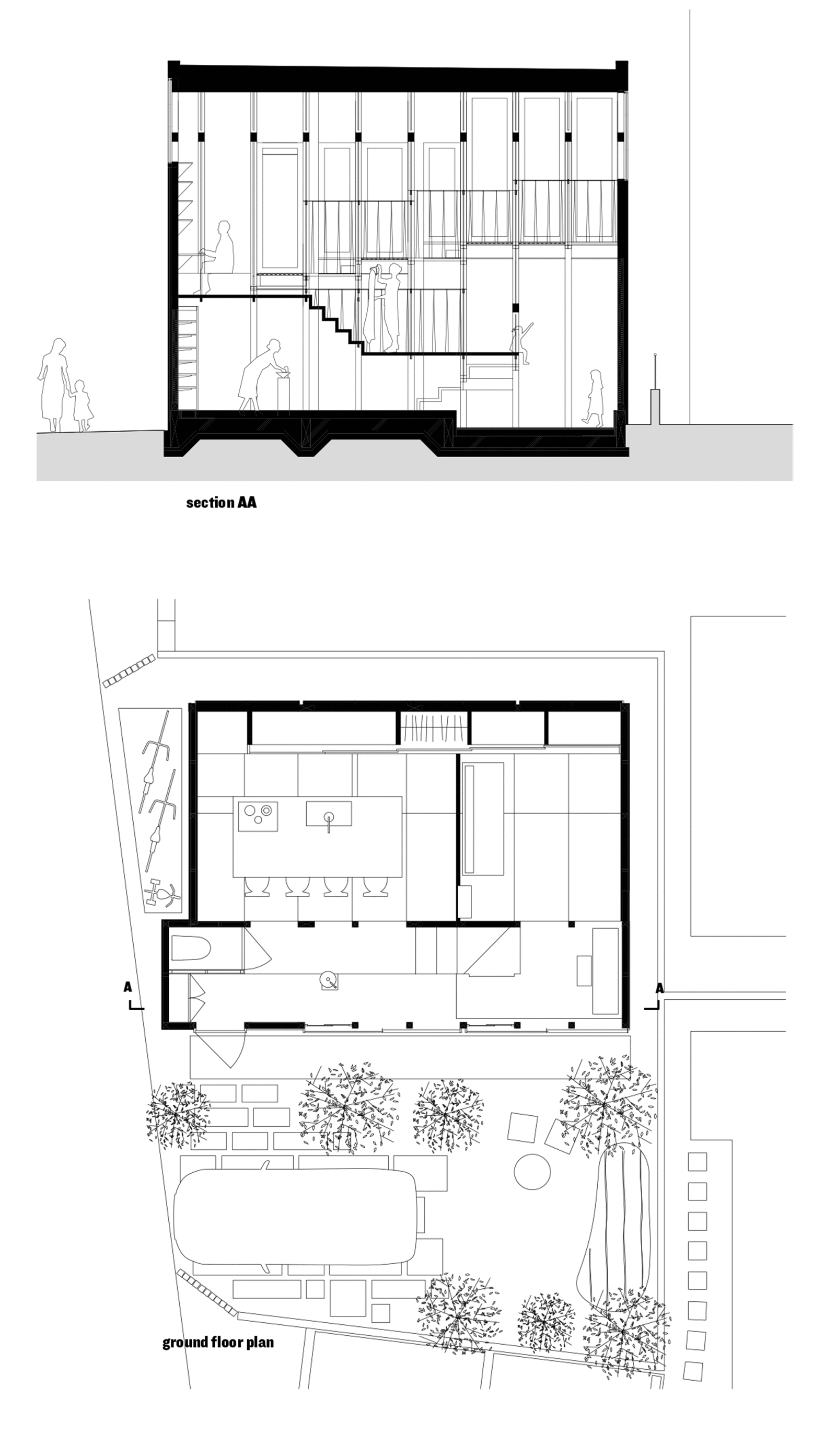 Light-filled stair hall in Tokyo, Japan by Kiri Architects ...