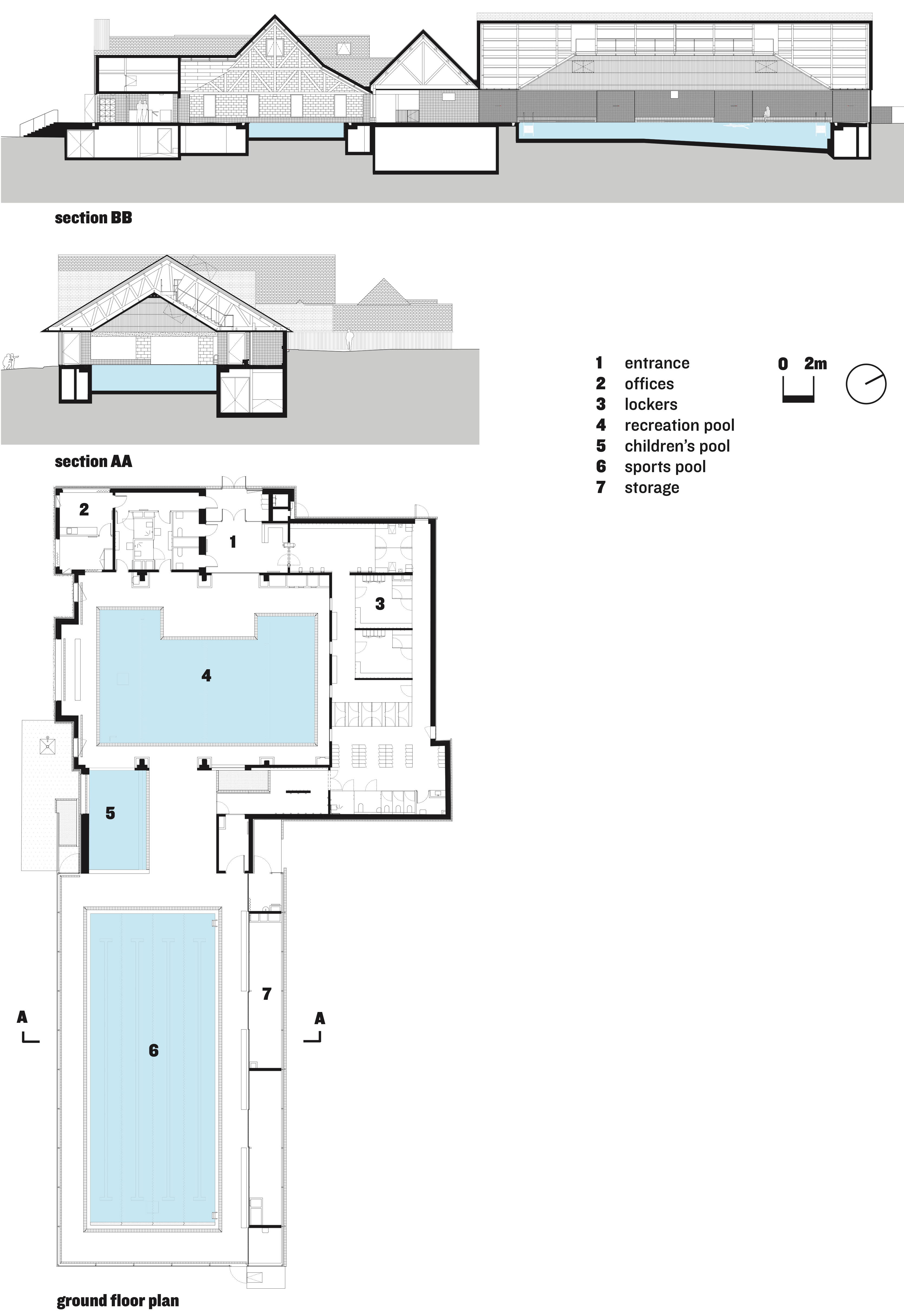 Renovation and extension of a public swimming pool in Brittany by RAUM ...