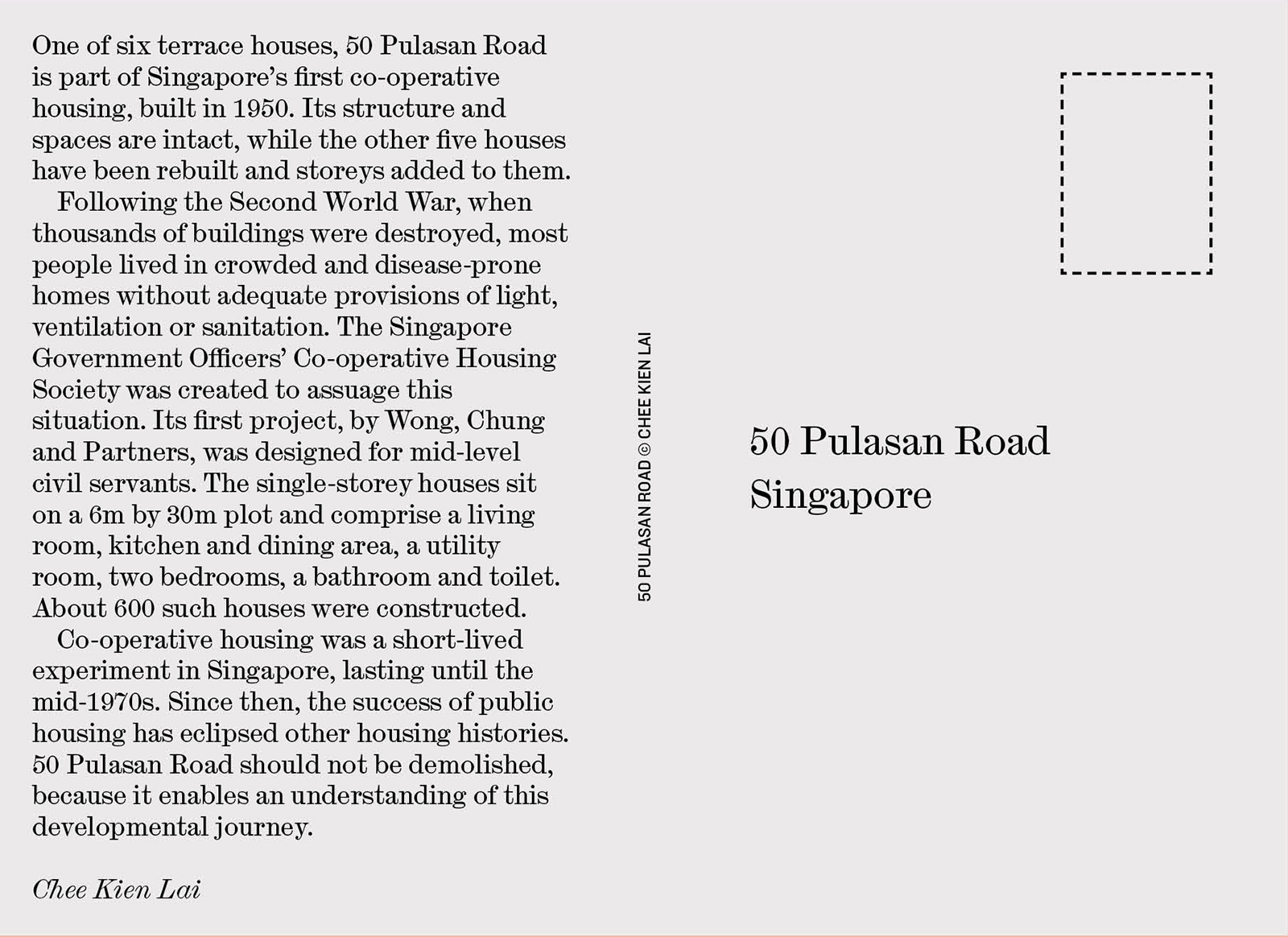 50 Pulasan Road (1950–): demolition postcard - The Architectural Review