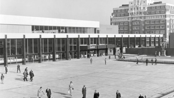 Euston Station (1968–): demolition postcard - Architectural Review