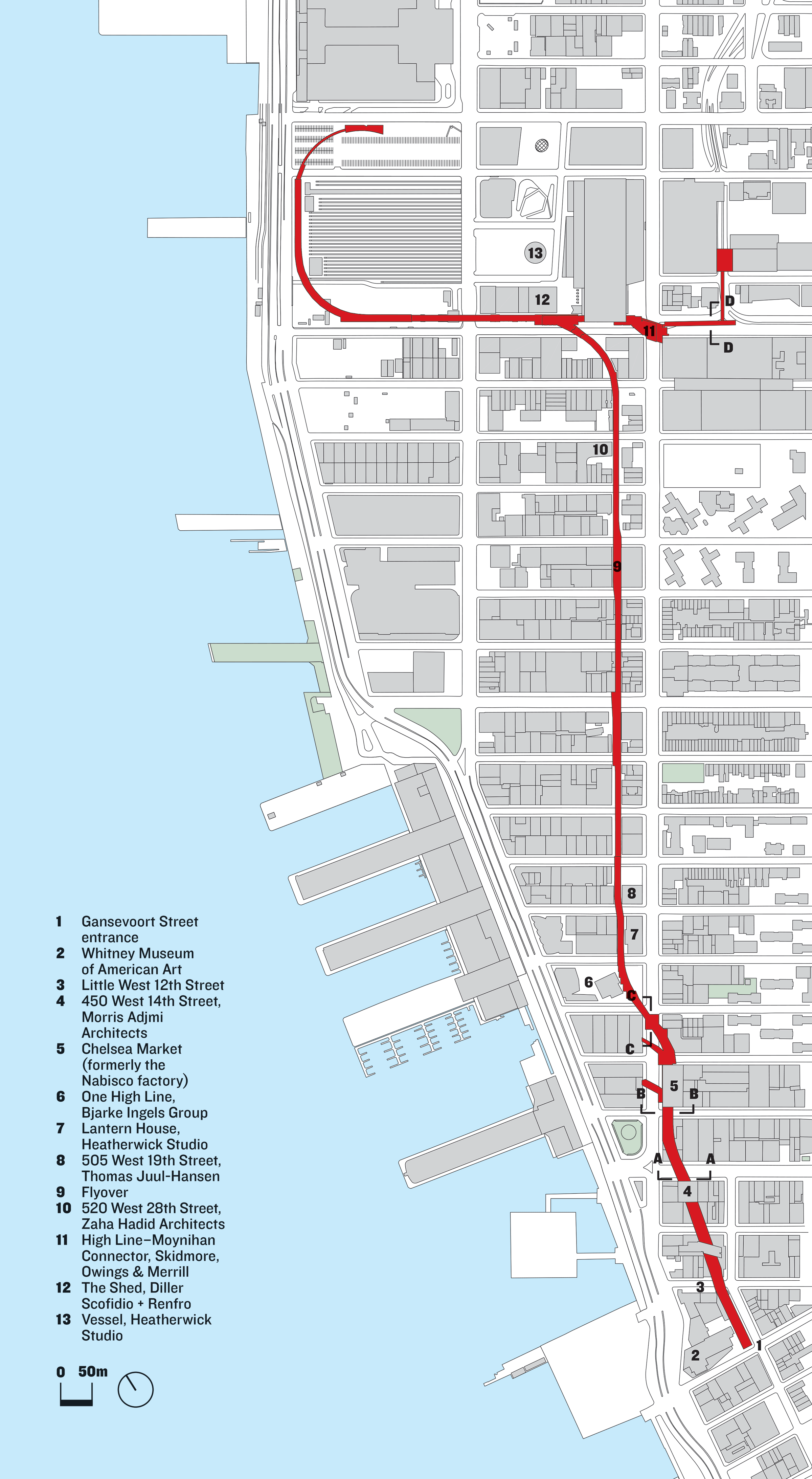 High Line Manhattan Map