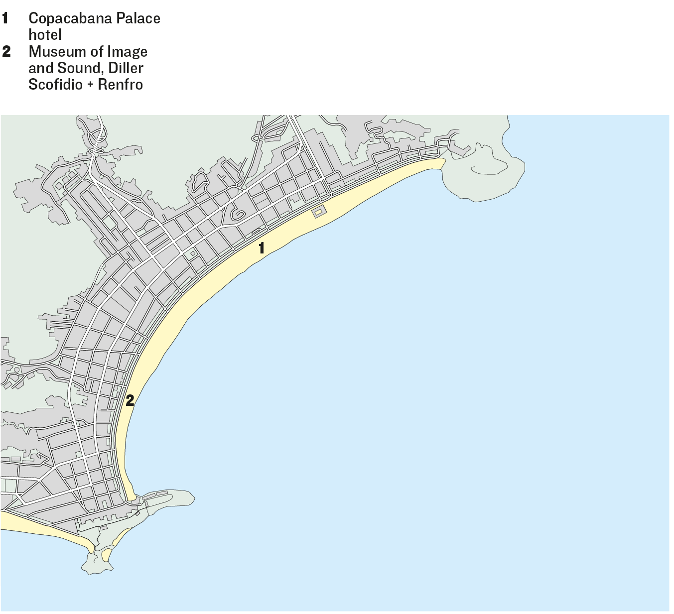 Copacabana Beach Map