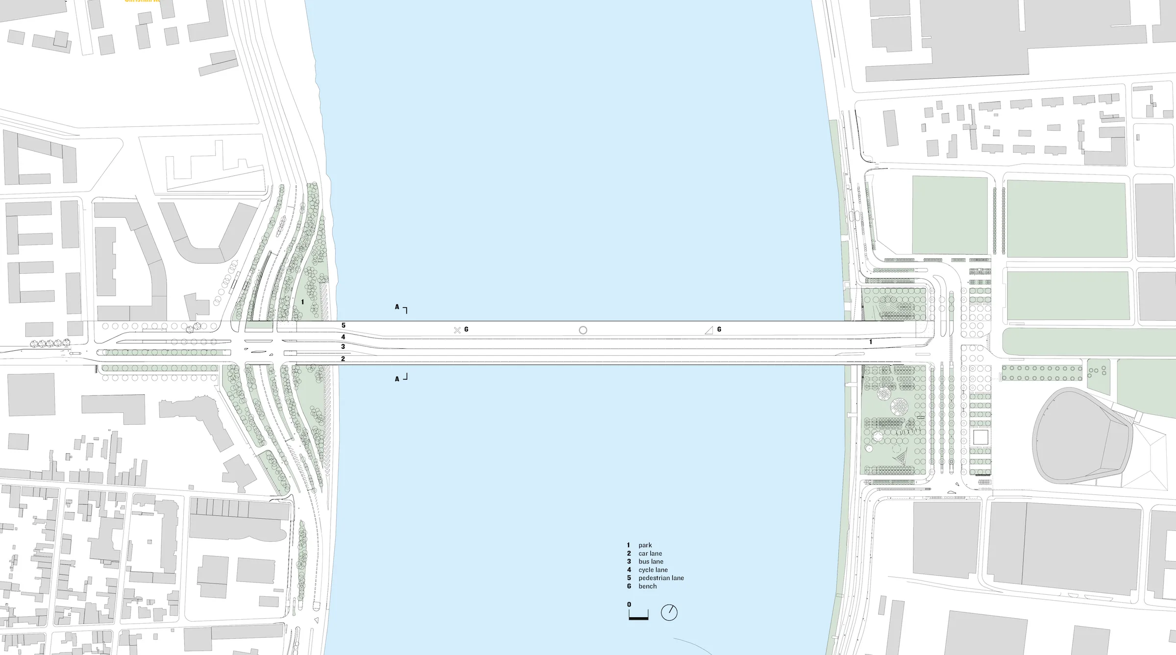 Simone Veil bridge in Bordeaux by OMA and Michel Desvigne Paysagiste