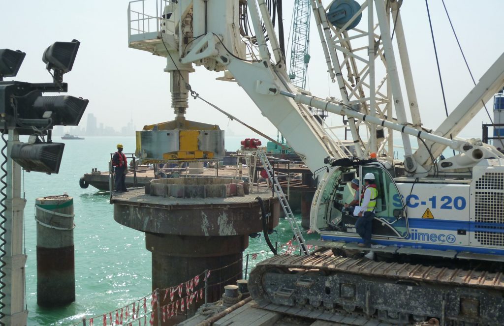 Piling underway for Kuwait Causeway | Ground Engineering