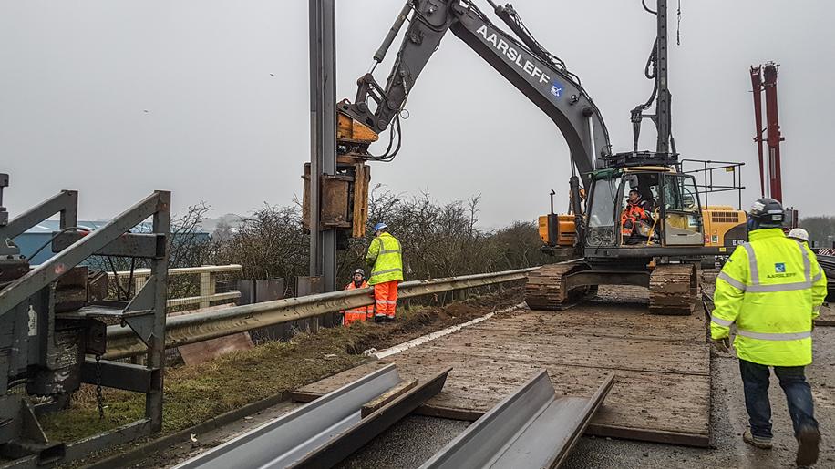 Piling puts A17 embankment repairs on track for April finish | Ground ...