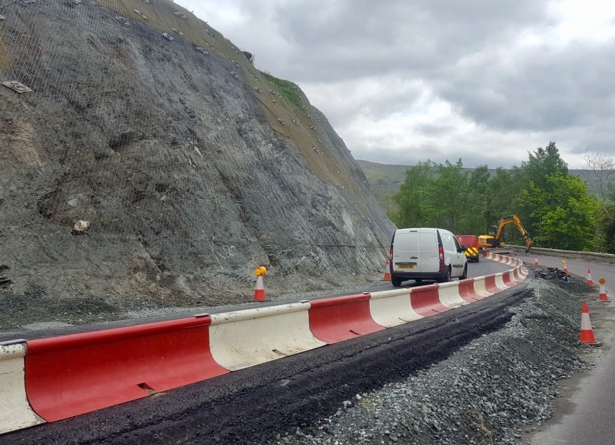Major milestone reached on A83 Strone Point slope work | Ground Engineering