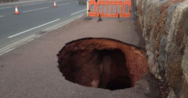 Huge holes appear in Devon road | Ground Engineering