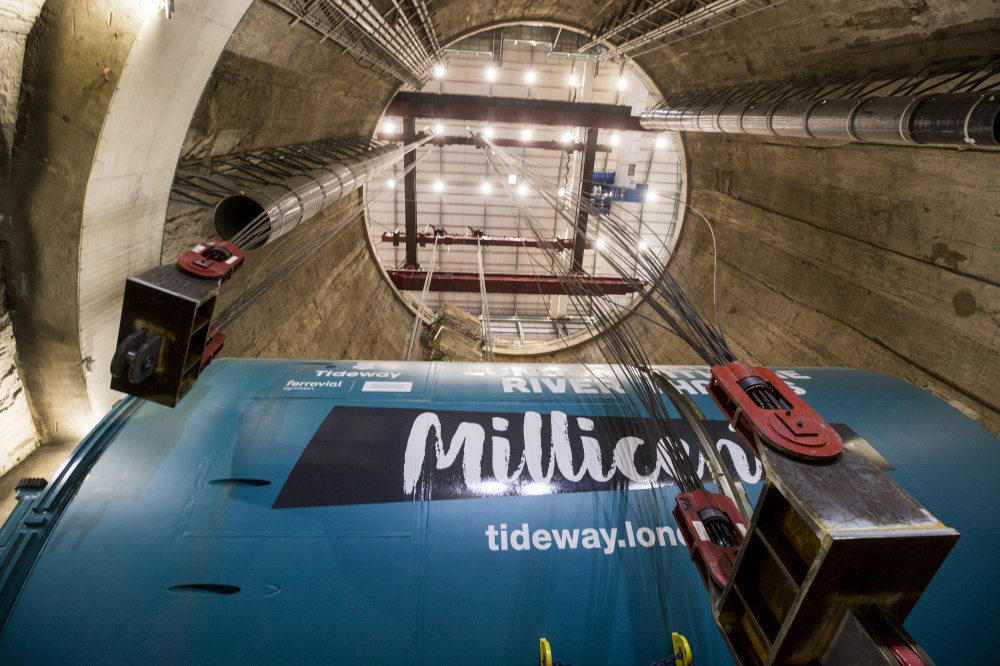 Gallery: First Tideway TBMs are lowered into position | Ground Engineering