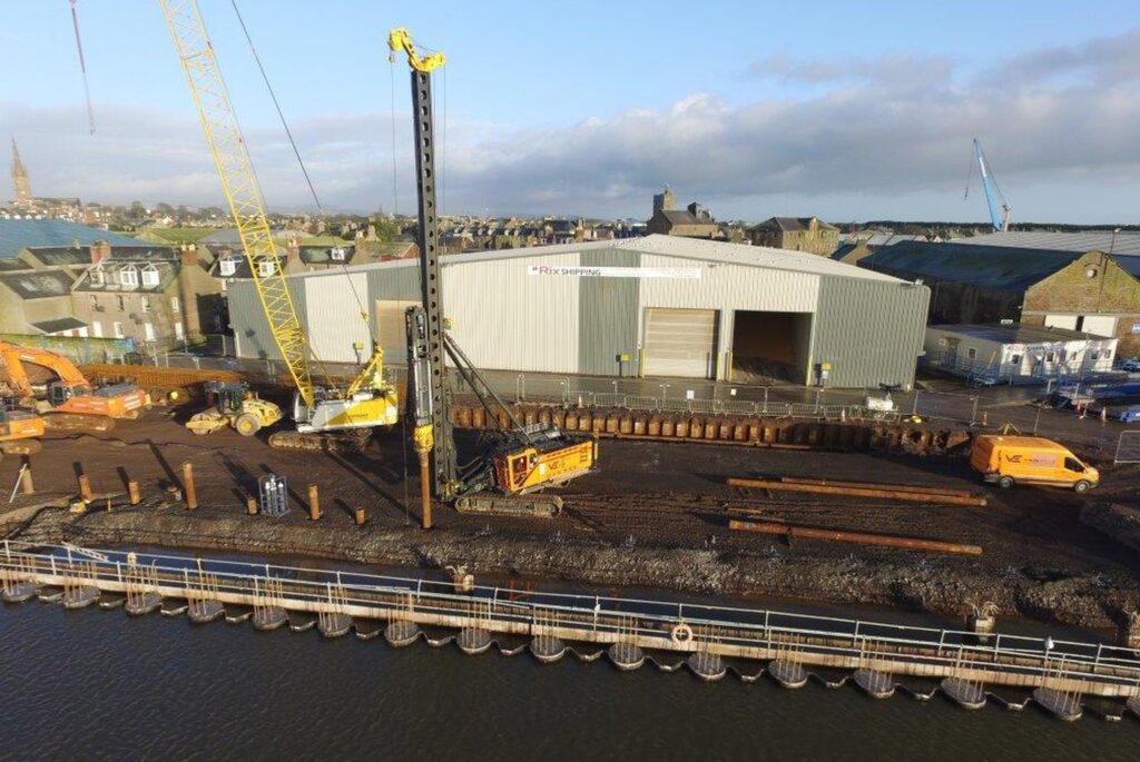 Piling underway at Montrose Port redevelopment | Ground Engineering