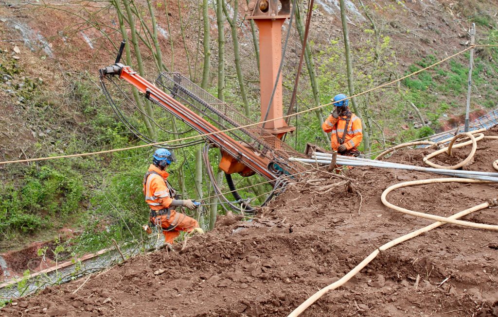 £6M soil nailing underway for Warwickshire cutting | Ground Engineering