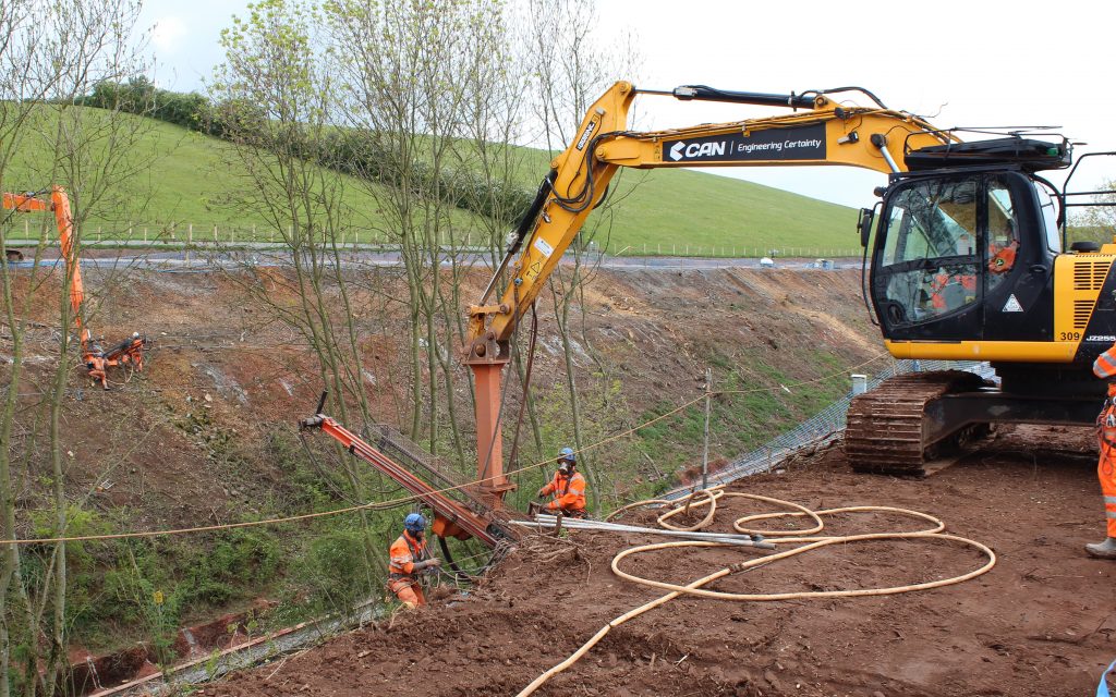 £6M soil nailing underway for Warwickshire cutting | Ground Engineering