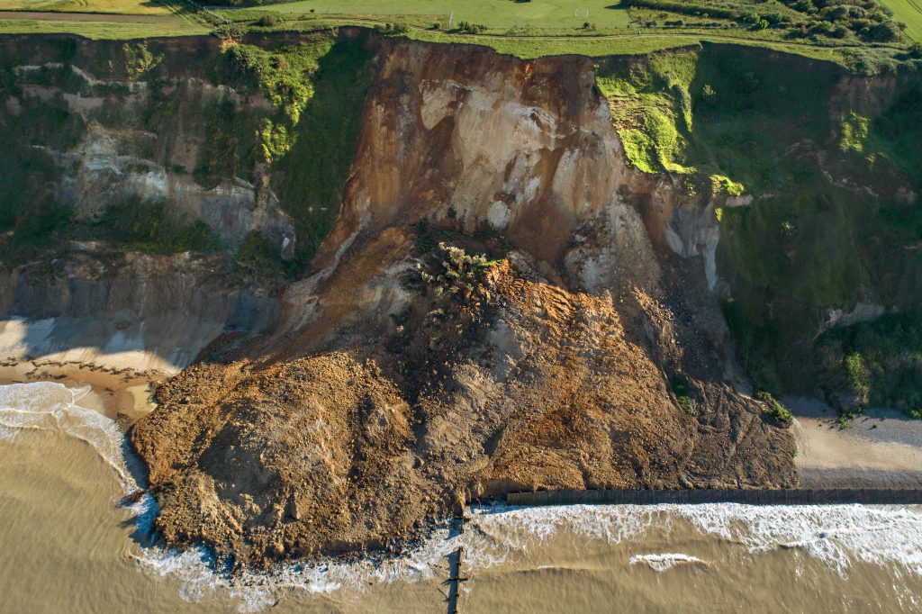 Gallery: Drone images released of Norfolk cliff collapse | Ground ...