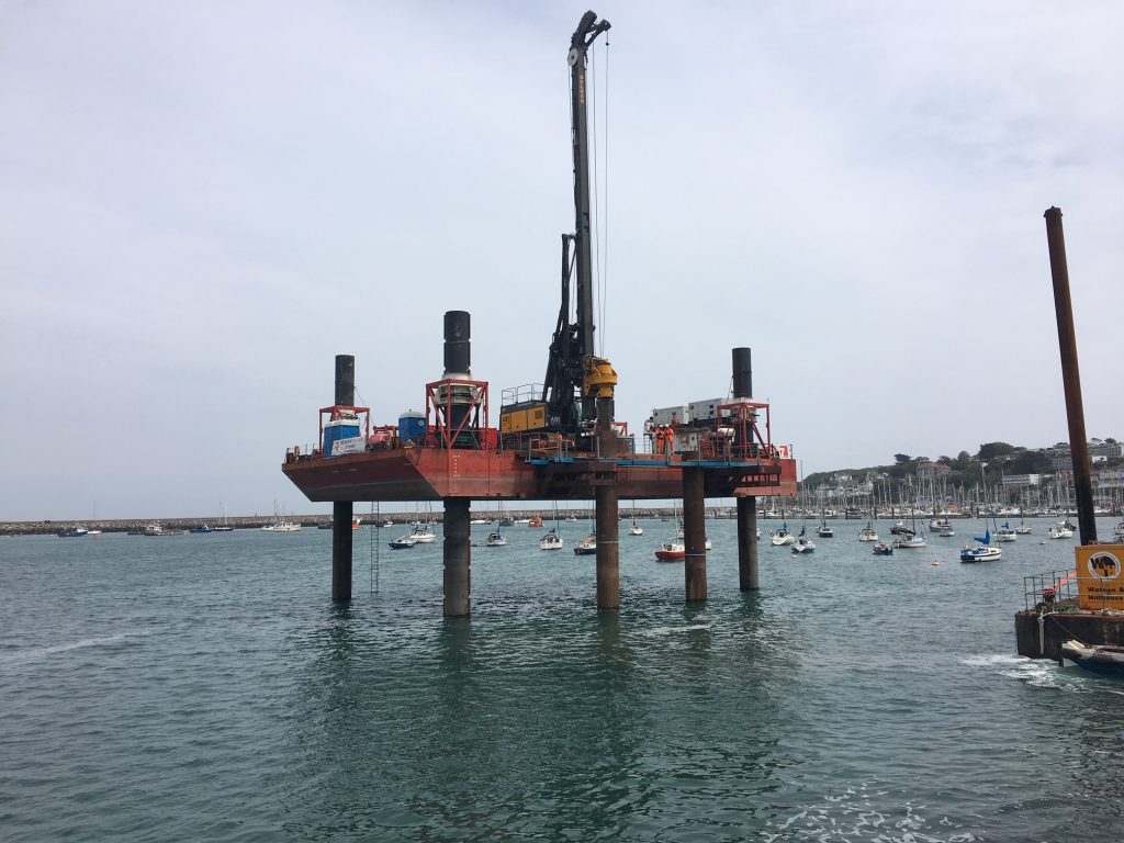 Brixham jetty piling underway | Ground Engineering
