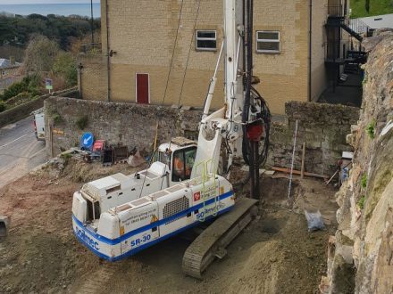 Work progressing on complex Isle of Wight landslide piling project ...