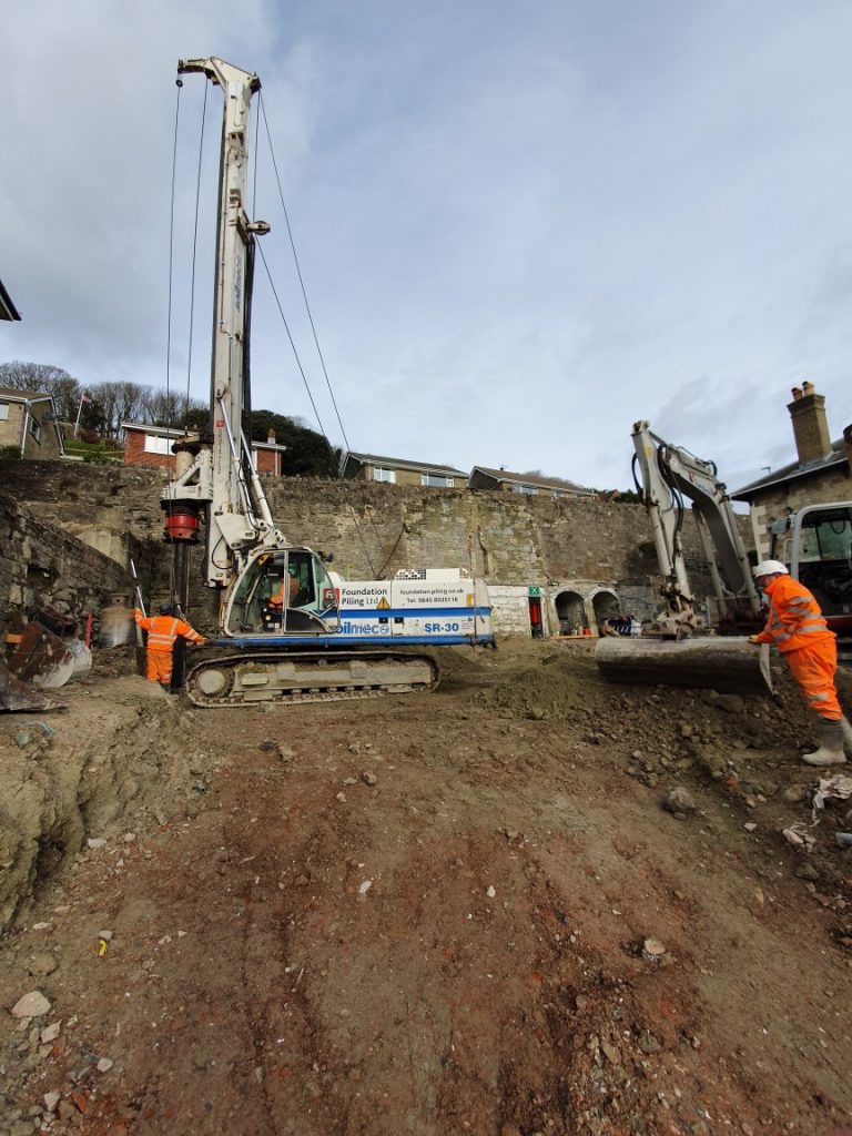 Work progressing on complex Isle of Wight landslide piling project ...