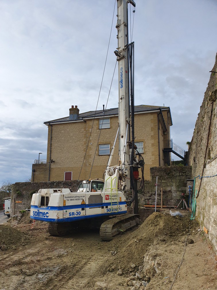 Work progressing on complex Isle of Wight landslide piling project ...