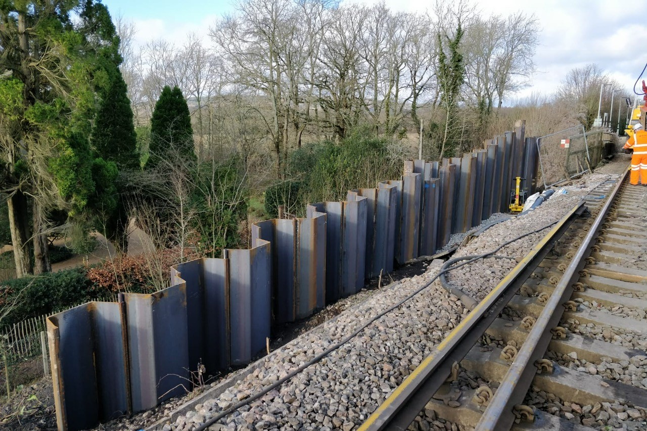 Gallery: Surrey rail landslip line reopens a day early | Ground Engineering