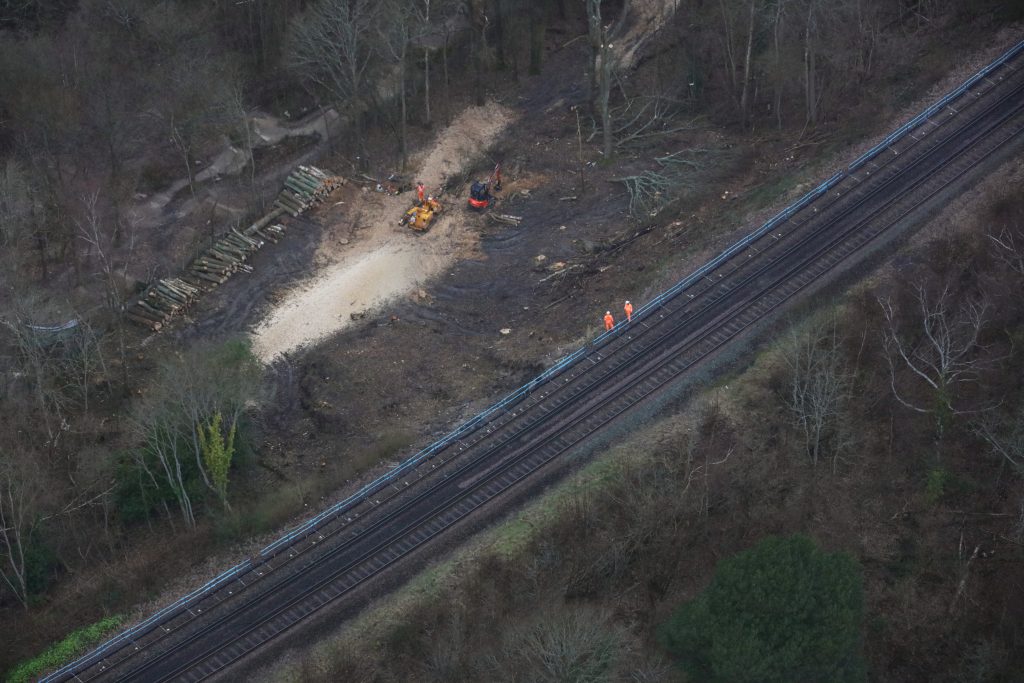 Landslip-hit East Grinstead rail line to reopen next month | Ground ...