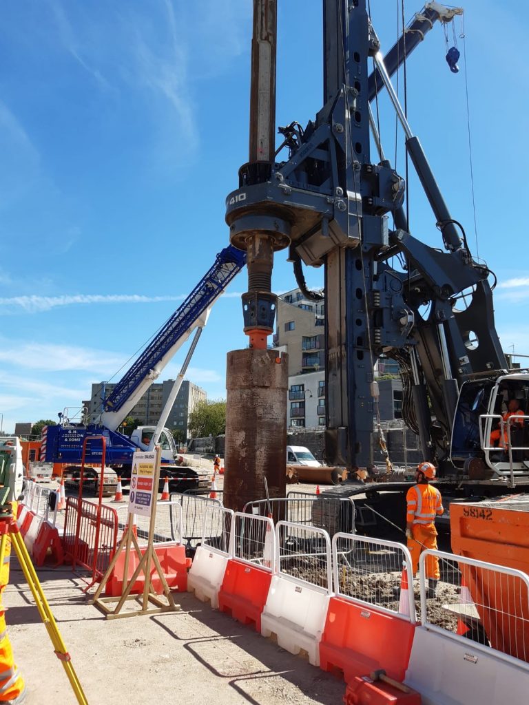 Test piling underway at Euston for HS2 alignment | Ground Engineering