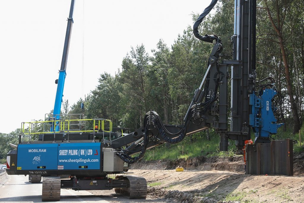 Gallery and video | Sheet piling on A19 improvement project | Ground ...