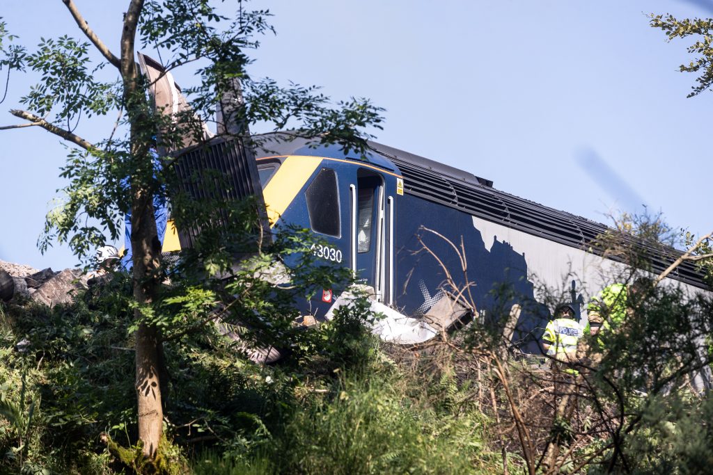Landslide believed to have triggered fatal Scottish train derailment ...