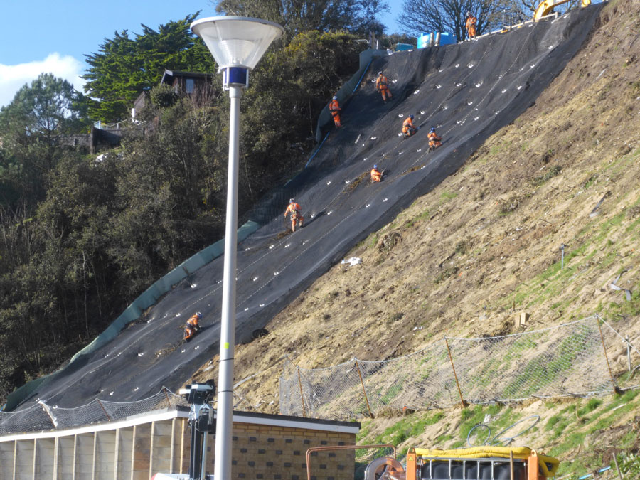 Dorset Canford Cliff regrading underway | Ground Engineering