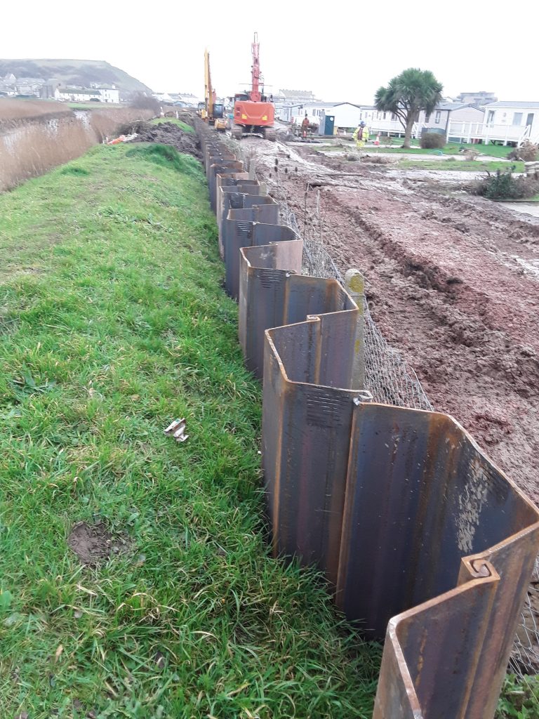 Piling completed for Dorset riverbank improvement works | Ground ...