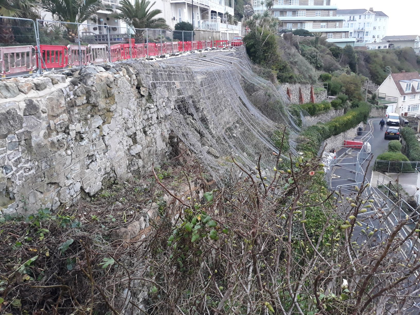 Detailed ground investigations for IOW collapsed retaining wall ...