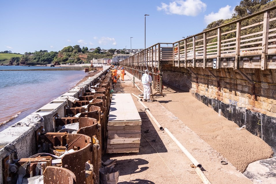 Devon's new Dawlish sea wall goes green | Ground Engineering