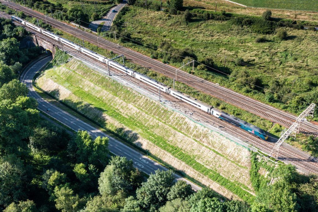 Embankment strengthening carried out on West Coast main line | Ground ...