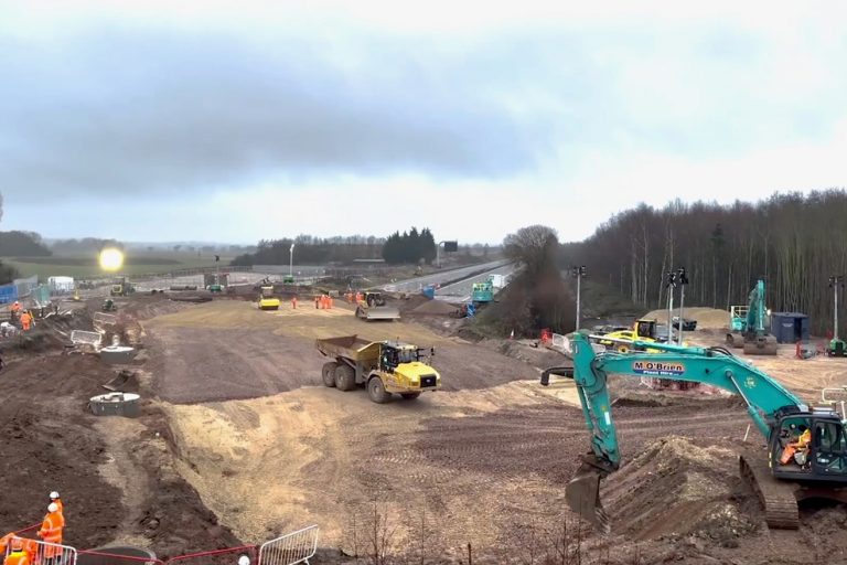 HS2: Foundations dug for UK’s first box-slide bridge | Ground Engineering