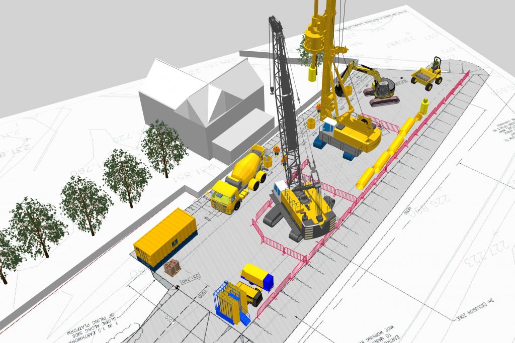 Retaining walls: Hard rock piling on Heads of the Valleys | Ground ...