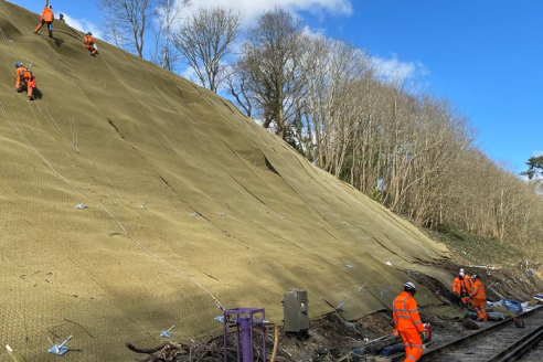 Further earthworks repairs carried out on Brighton Main Line | Ground ...