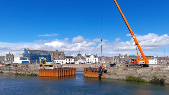 Sheet piling works secure Stonehaven Harbour | Ground Engineering