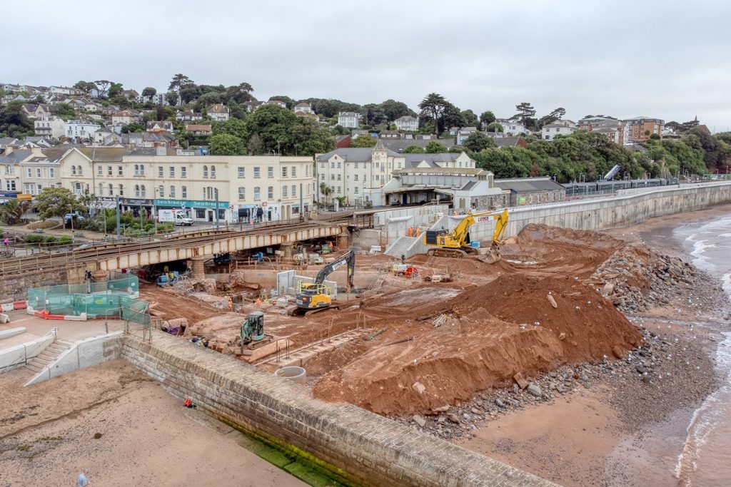 Dawlish sea wall progresses with final wall panel installation | Ground ...