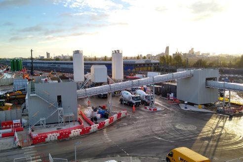 HS2's giant spoil conveyor switched on at Old Oak Common | Ground ...