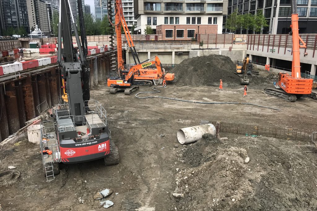 Piling: Going deep at Wood Wharf | Ground Engineering