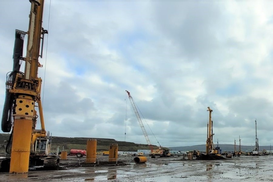 Bauer-Keller JV installs foundations for massive monopile factory on ...
