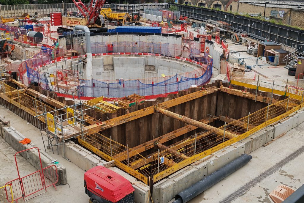 Temporary works challenge on Tideway’s south east London site | Ground Engineering