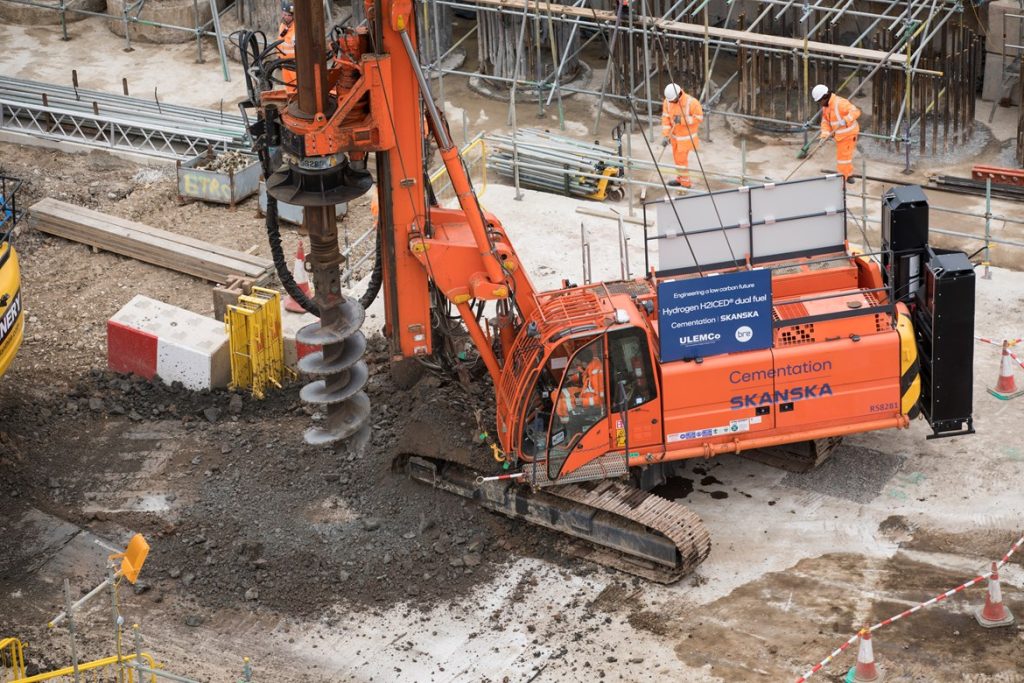 HS2 tests dual-fuel hydrogen piling rig in ‘world first’ | Ground ...
