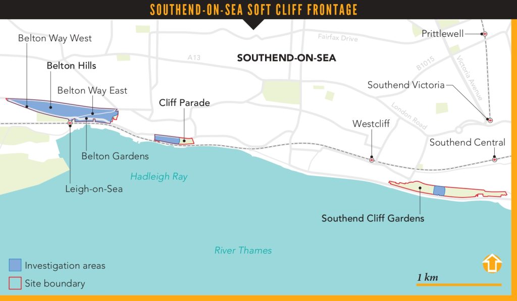 Ground investigations to help stabilise Southend's soft cliff coastline ...
