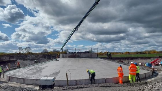 Concrete poured for first Yellow River wind farm turbine base in ...