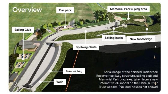 Piling for new spillway completed at Toddbrook Reservoir | Ground Engineering