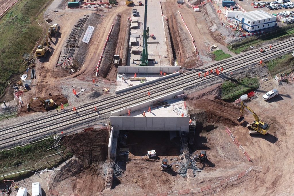 HS2 completes 2,600t bridge build and move in Staffordshire | Ground ...