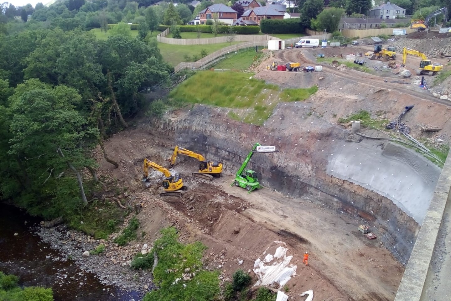 Slope stabilisation continues on A465 trunk road dualling scheme ...